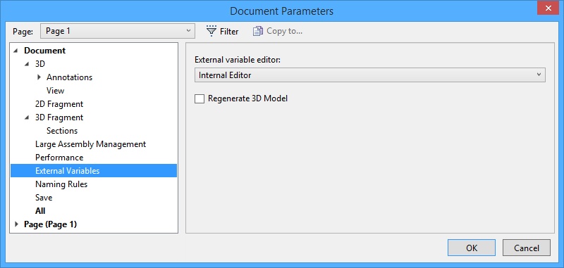 System Fundamentals. Customization > Document Parameters > “External Variables” Tab